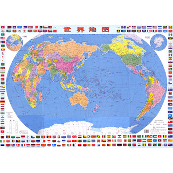 2019新版 世界地图 装饰版 世界贴图1.1*0.8 世界国家