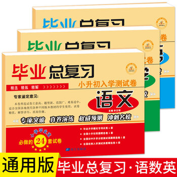 小升初真题卷试卷测试卷语文数学英语必刷题人教版模拟试卷人教版语文数学英语六年级下册试卷全套小学升初中毕业测试题 小升初复习学习资料 小升初语数英全套试卷