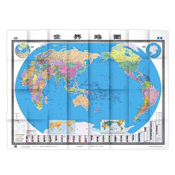 2020全新 世界地图 世界行政区 高清横版加大 展开尺寸1.5米X1.1米规格 盒装高清贴图单张折