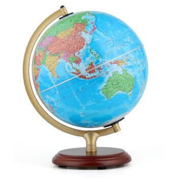 正品！《博目地球仪:25厘米政区灯光地球仪 木座合金架》 9787503022173  中国地图出版