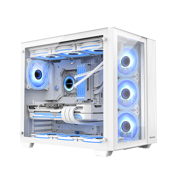 航嘉（Huntkey） S980龙卷风 全景侧透钢化玻璃 360水冷海景房游戏机箱（支持ATX主板） 单机箱-白色 S980龙卷风【图片 价格 ...