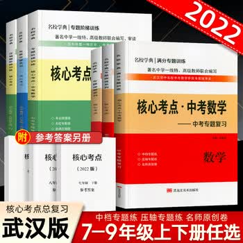 2022新版 名校学典核心考点七年级上下册数学人教版初中789年级数学专项训练试题模拟卷武汉名校 核心考点数学 七年级下