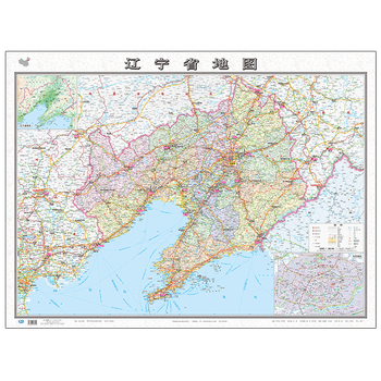 2022年 中国分省地图 107*76厘米 无折痕版 覆膜防水墙贴挂图 辽宁省地图