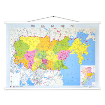 2021新版 即墨区地图 高清 带杆约1.1*0.8米 山东省青岛市即墨区 详细至街道乡镇