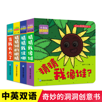 奇妙的洞洞创意书4册0-1-2-3岁宝宝撕不烂的启蒙洞洞书一两三2到3岁多婴幼儿学前早教翻翻卡片儿童