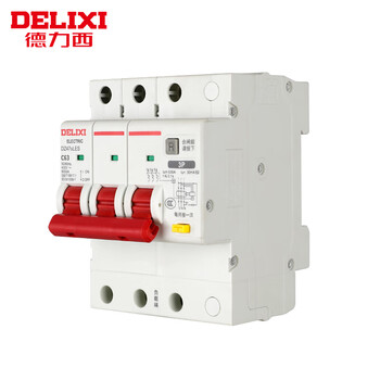【德力西电气DZ47sLES系列】德力西电气（DELIXI ELECTRIC）DZ47SLES-3P-C63-30mA-AC型 升级款小尺寸漏电保护断路器 漏保空气开关 【行情 报价 价格 ...