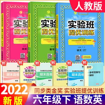 【科目可选】2022实验班提优训练六年级下册语文数学英语人教版北师版全套专项训练 六年级下册 语文+数学+英语 人教版