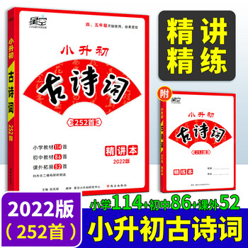 2022版星空 小升初古诗词252首 精讲本+精练本 小学四五六年级小古文古诗文大全