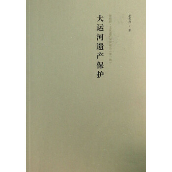 大运河遗产保护/新视野文化遗产保护论丛