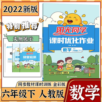 2022六年级下册阳光同学课时优化作业语文数学英语全套 数学人教版