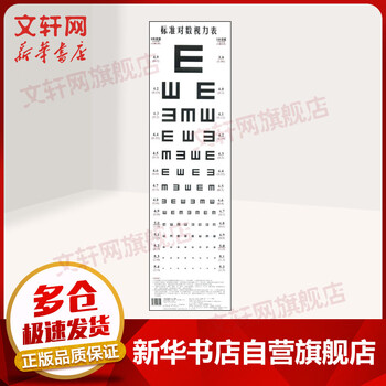 标准对数视力表 付建柱,李志华 著对数视力表挂图标准儿童家用眼科卡通幼儿园测近视眼睛视力表