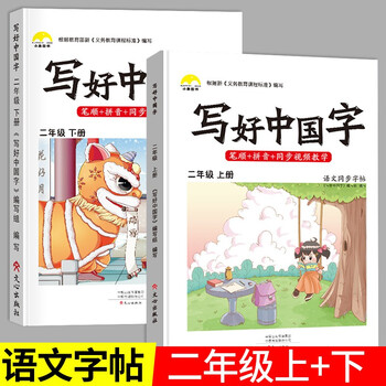 抖音同款写好中国字小学一二三四五六年级上下册语文同步练字帖人教版123456年级生字抄写本控笔训练课课练笔画笔顺描红 二年级上下册