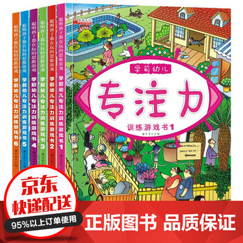 幼儿专注力训练游戏书全6本 3-6-9岁左右脑智力开发 德国经典逻辑思维训练幼儿启蒙益智早书