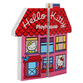 英文原版 Clever Book Hello Kitty 凯蒂猫 神奇扭扭书 积木操作书 操作玩具书 锻炼手脑推拉书 Scholastic
