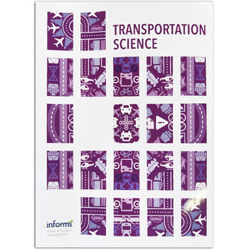 【单期可选】Transportation Science 美国运输系统的理论与应用 2020年月刊 2020年7/8月合刊