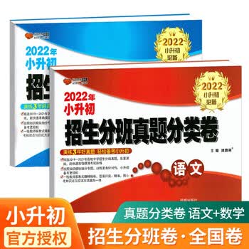 2022年重点中学小升初招生分班真题分类卷必刷题语文数学专项训练练习册提优训练六年级下册作业本 语文+数学