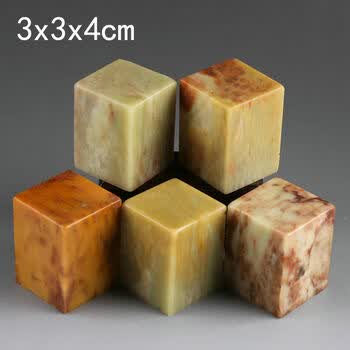 篆刻石料青田石2*5章料印章初学者练习石章印石章料非寿山石 青田石3*3*4厘米 3个