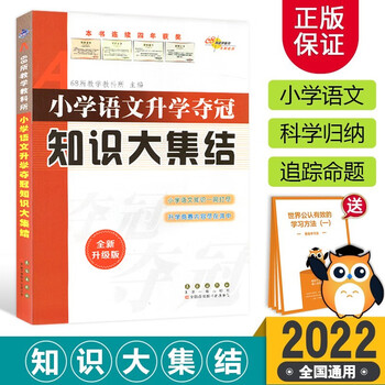 【科目自选】2022版全新升级版小升初知识大集结语文数学英语复习资料知识竞赛题库考试教辅书 语文