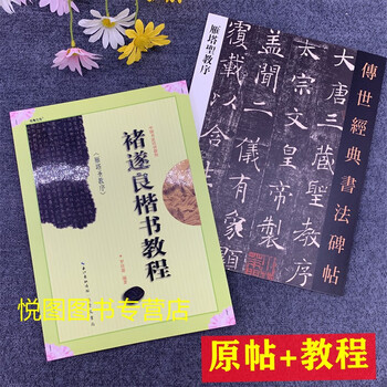 原帖+教程2本褚遂良雁塔圣教序解析楷书教程中国书法培训教程褚遂良楷书教程初学者技法入门教材书籍