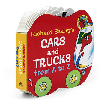 Richard Scarry's Cars and Trucks from A to z 斯凯瑞 小卡车字母纸板书  英文原版绘本