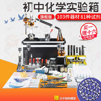 酷哥【旗舰版】 初中高中化学实验器材箱 化学实验套装 化学实验器材全套 化学实验套装科学实验套装
