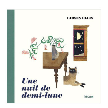 Une nuit de demi-lune，一半月亮的夜晚 法文原版儿童艺术绘本