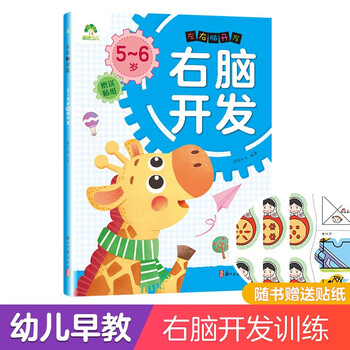 爱德少儿幼儿早教左脑右脑开发童书绘本 5-6岁思维训练游戏书 右脑开发