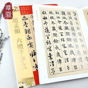 天下墨宝赵孟頫六体千字文 元代大篆小篆隶书章草楷书草书 繁体旁注 毛笔书法碑帖字帖 吉林文史