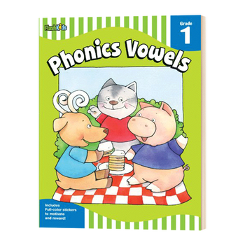 儿童英语拼读学习 一年级 英文原版 Phonics Vowels Grade 1 Flash Ski