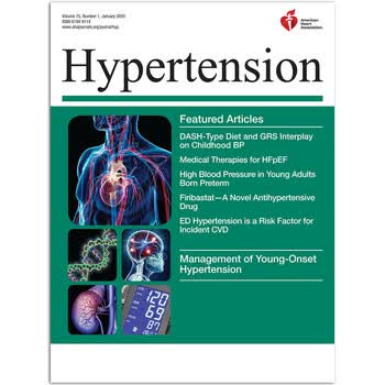 【单期可选】Hypertension 高血压临床与实验研究医学杂志 2020年1月 2020年1月刊
