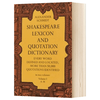 华研原版 莎士比亚词典1 英文原版 Shakespeare Lexicon and Quota