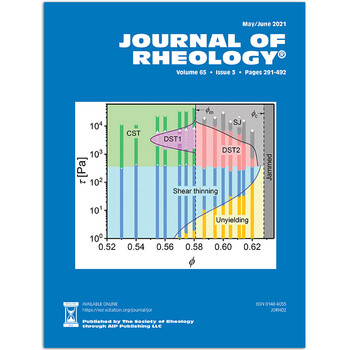 【单期可选】Journal of Rheology 美国流变学杂志 2021年1/2/3/4/5/6 2021年3/4月合刊