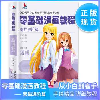 零基础漫画教程:素描进阶篇 360天从小白到高手 再到高高手之旅 手绘精品详析教程 分解讲解从易