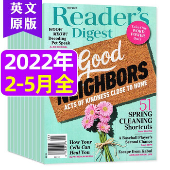 【共4期3本】Reader's Digest读者文摘杂志2022年2/3.4/5月打包 英文原版考研时事英语阅读美国版期刊非2021