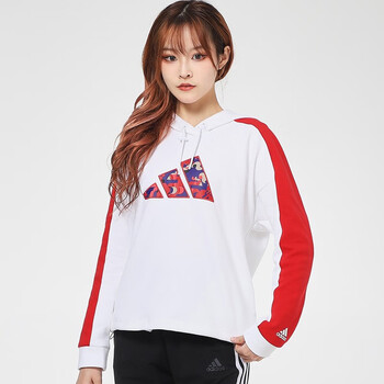 阿迪达斯（adidas） 卫衣女冬季新款保暖运动服大LOGO连帽套头衫HI1205 GP0710 闪电速发 S【图片 价格 品牌 报价】-京东