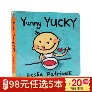 英文原版绘本 Yummy Yucky 名家Leslie Patricelli 幼儿启蒙纸板书