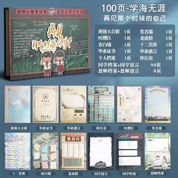 100页红同学录个性创意小学生六年级毕业纪念册古风初中生男生 【100张】那个时候的自己 【赠笔2支】