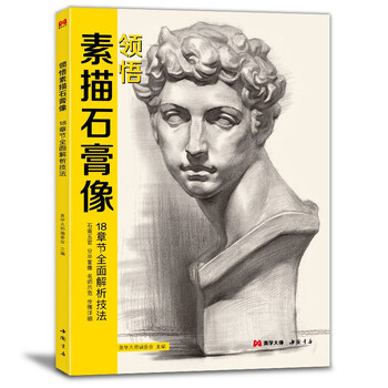 2021新书 领悟素描石膏像 8开临摹范本书籍素描五官结构体块精选教材头骨肌肉半面像头像联考高考画册
