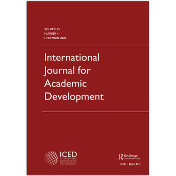 【单期可选】International Journal for Academic Developme 2020年12月刊