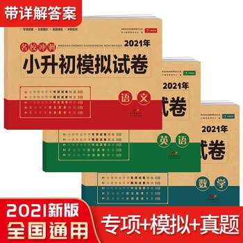 名校冲刺小升初模拟试卷真题卷 语文数学英语总复习衔接教材 六年级下册试卷全套