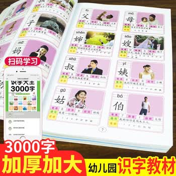 全套4册幼儿园入学准备学前班教材 幼儿识字书 识字大王3000字 幼儿早教图书看图识字书卡片儿童书籍3-6岁