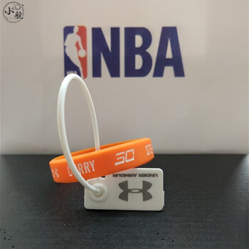 【掌柜推荐】斯蒂芬·库里NBA球星库里手环勇士队30号 篮球运动硅胶腕带学生礼物情侣夜光款 橙色【17.5cm】