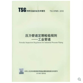 特种设备规范 压力管道相关 TSGD7005/GB/T20801.4/GB/T20801.5 等 TSG D7005-2018 压力管道定期检验规则