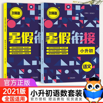 2021新版暑假衔接小升初文数学全套2本小学暑假作业本预习复习同步练习册暑期培训教材训练题辅导班资料