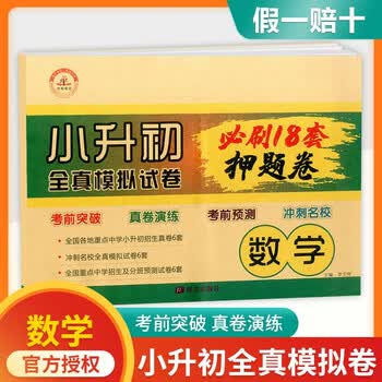 小升初全真模拟试卷必刷18套押题卷语文数学英语全套人教版初中六年级下册毕业名校冲刺真题练习总复习 数学