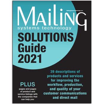 【单期可选】Mailing Systems Technology 2019/20/21年月刊 美国邮 Solutions Guide 2021年