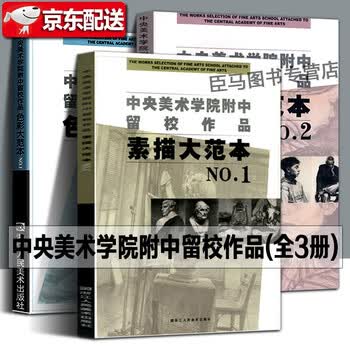 【全3册】中央美术学院附中留校作品：素描大范本1+素描大范本2+色彩大范本1 静物临摹教材石膏人物
