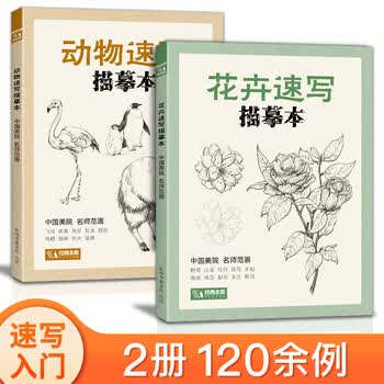 经典全集 动物速写描摹本 零基础画画入门新手自学教程书籍线描花卉临摹手绘初学者学绘画教材铅笔画素描速