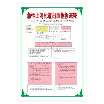 医院制度急救程序挂图过敏性休克抢救流程图示意图墙贴纸WSB169 WSB169-23 80*120cm  PP覆膜贴纸