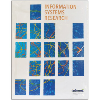 【单期可选】Information Systems Research  信息系统研究 2020年月刊 2020年3月刊